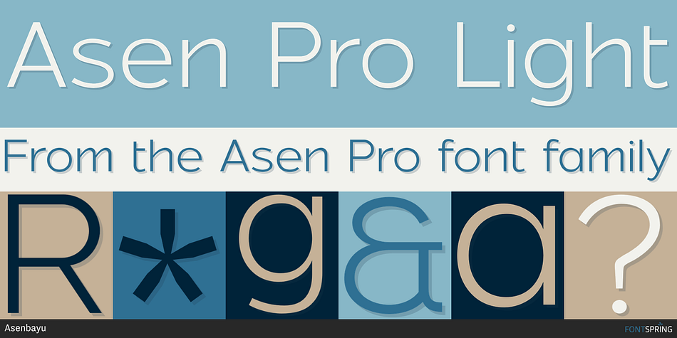Asen Pro Light Font