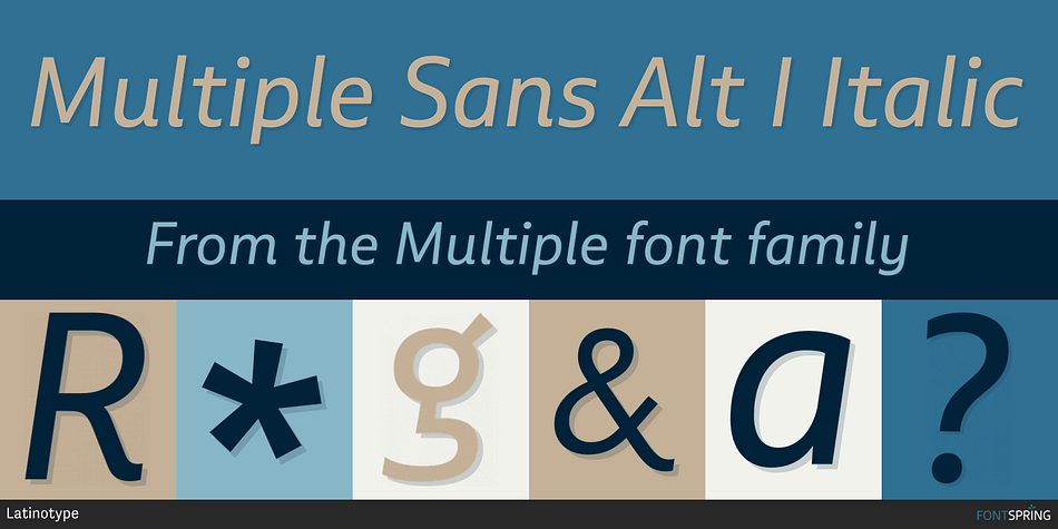 Multiple Sans Alt I Italic Font