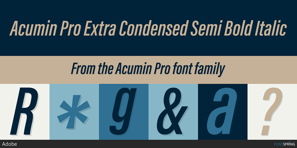 Acumin Pro Extra Condensed Font