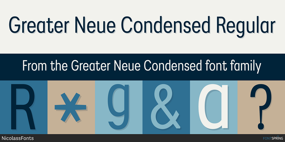 Greater Neue Condensed Regular Font