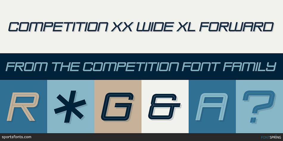 Competition XX Wide XL Forward Font