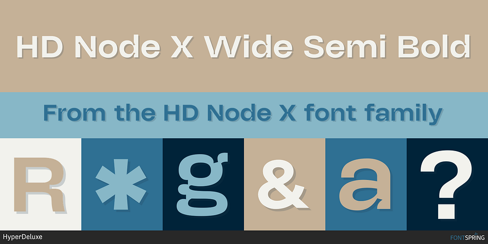 HD Node X Wide Semi Bold Font