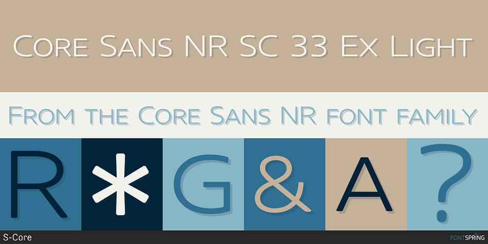 Core Sans NR SC 33 Ex Light Font