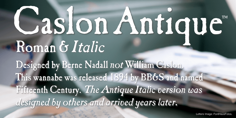 Caslon Antique, GT Font