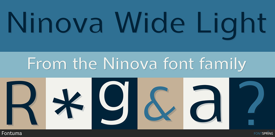 Ninova Wide Light Font