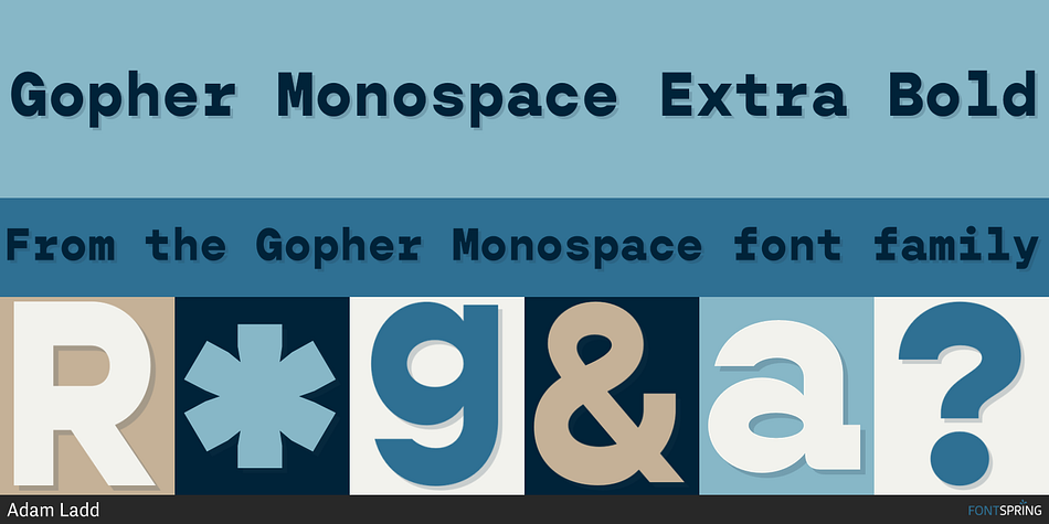 Gopher Monospace Extra Bold Font