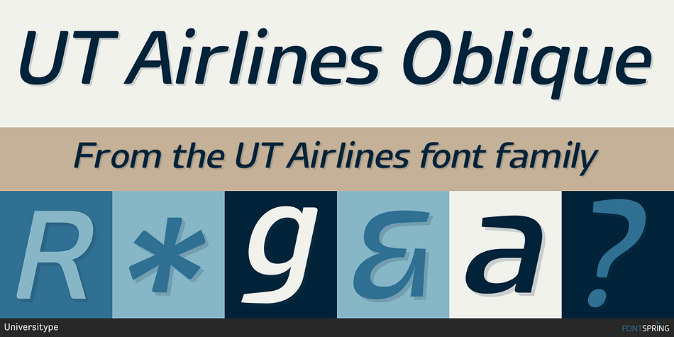 UT Airlines Oblique Font