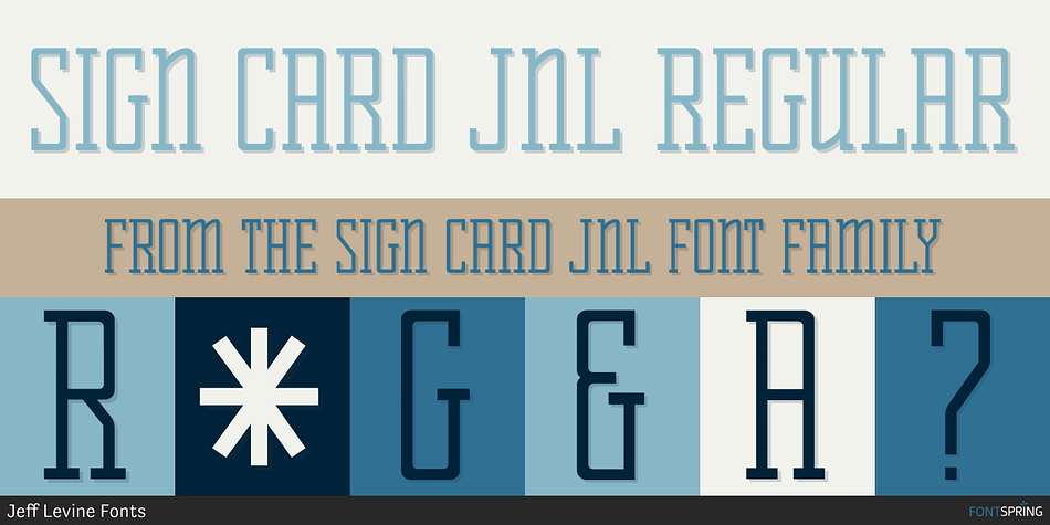 Sign Card JNL Font
