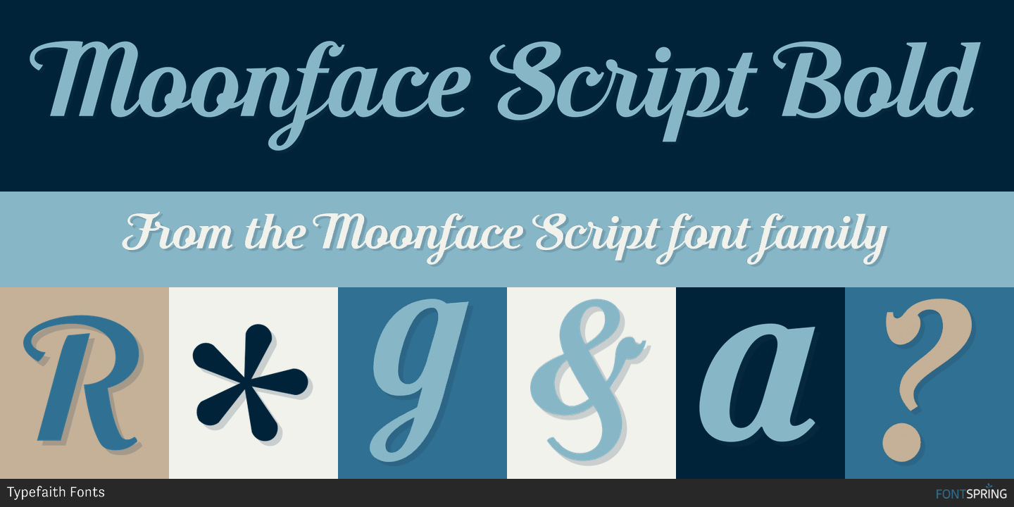 Similar Fonts To Moonface Script