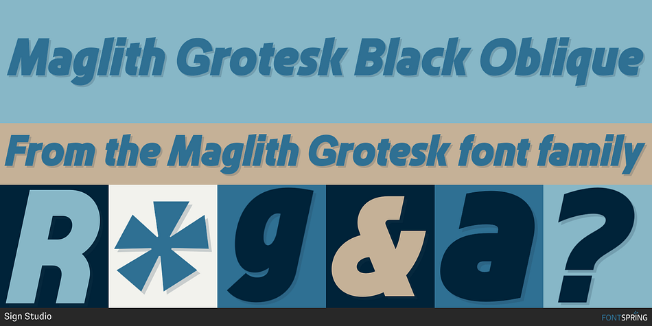 Maglith Grotesk Black Oblique Font