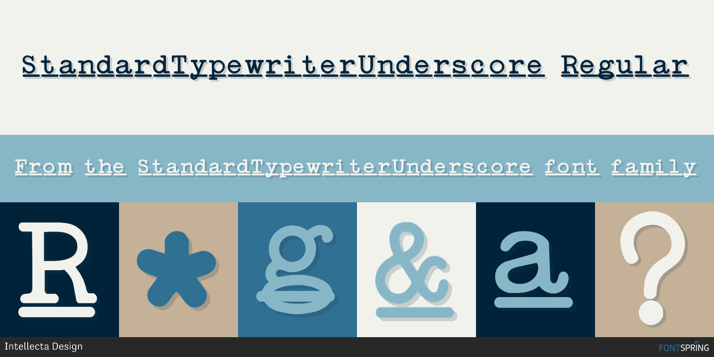StandardTypewriterUnderscore Font