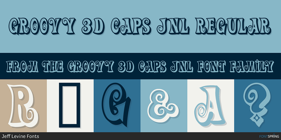 Groovy 3D Caps JNL Font