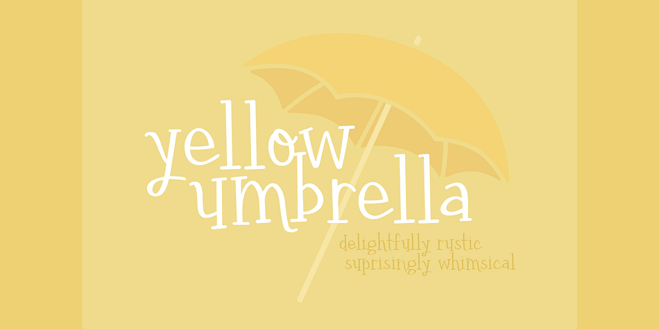 Yellow Umbrella Font