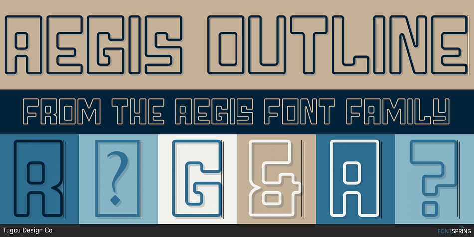 Aegis Outline Font
