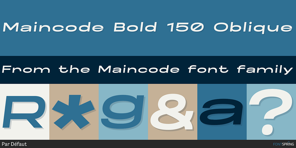 Maincode Bold 150 Oblique Font