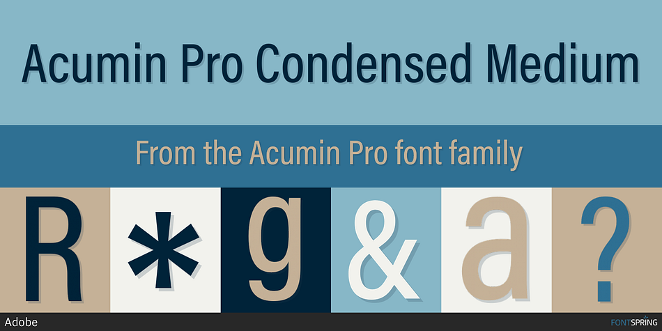 Acumin Pro Condensed Font