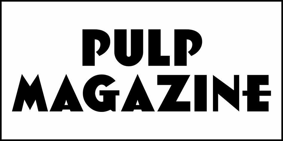 Pulp Magazine JNL Font