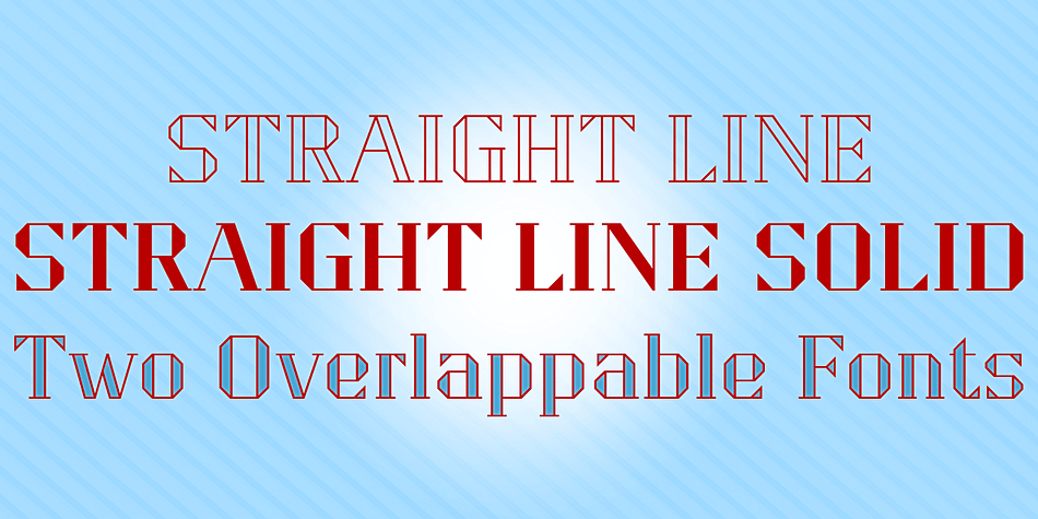 Straight Line Font