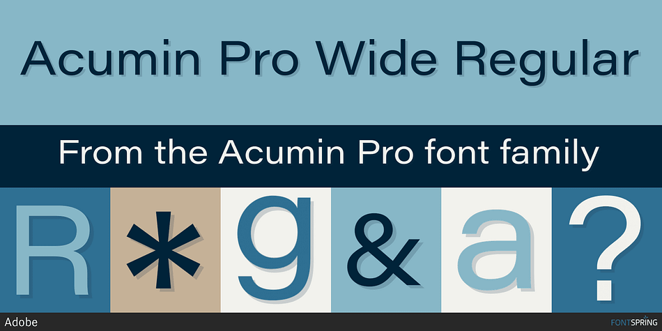 Acumin Pro Wide Collection by Adobe - Fontspring