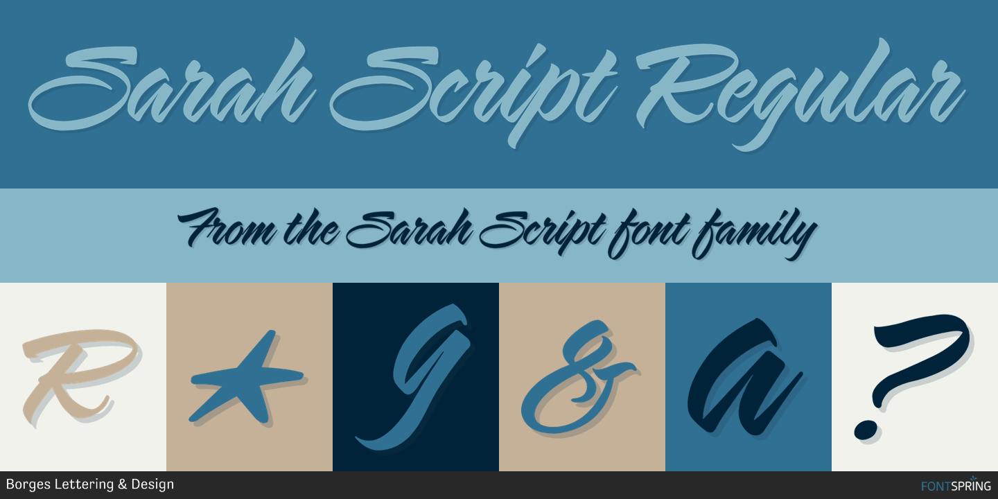 Sarah Script Font