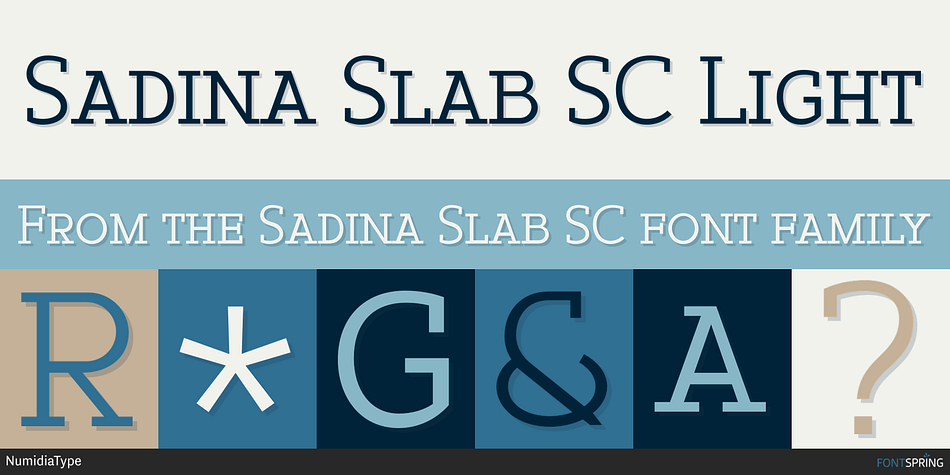 Sadina Slab SC Light Font