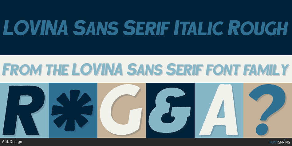 LOVINA Sans Serif Italic Rough Font
