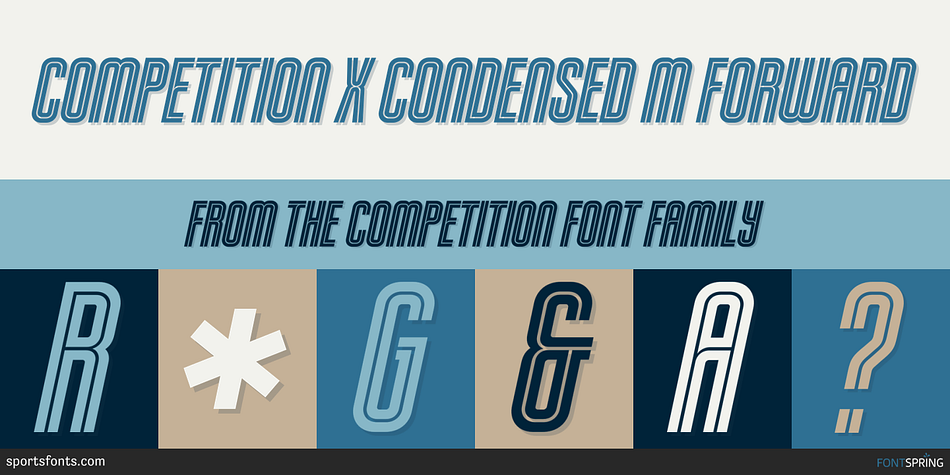 Competition X Condensed M Forward Font