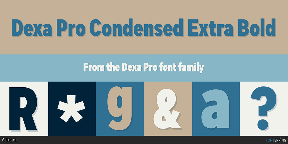 Dexa Pro Condensed Extra Bold Font