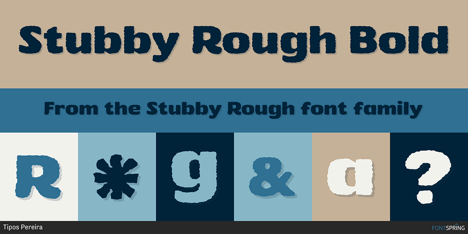Stubby Rough Bold Font