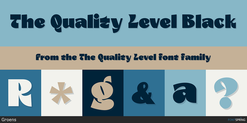 The Quality Level Black Font