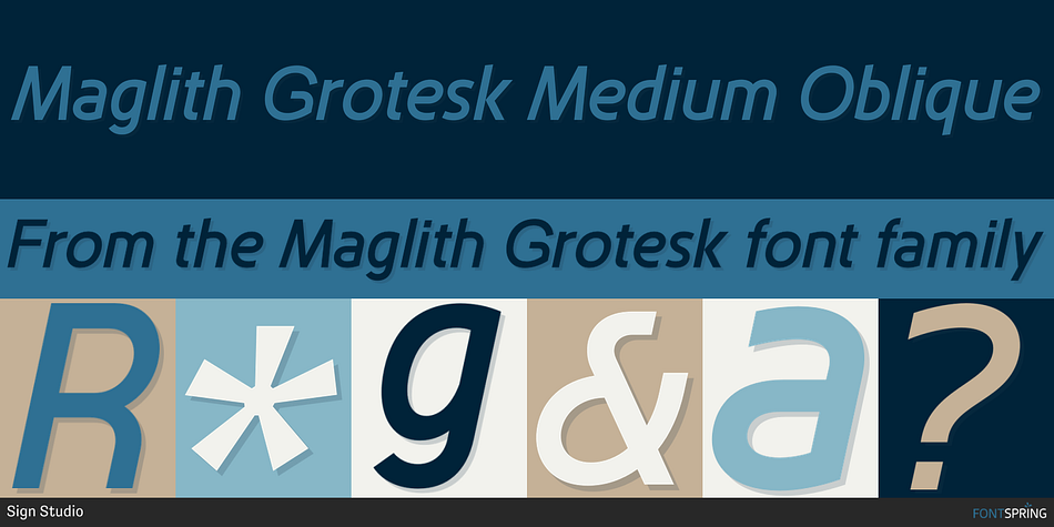 Maglith Grotesk Medium Oblique Font