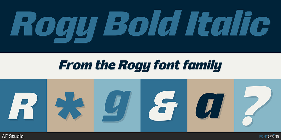 Rogy Bold Italic Font