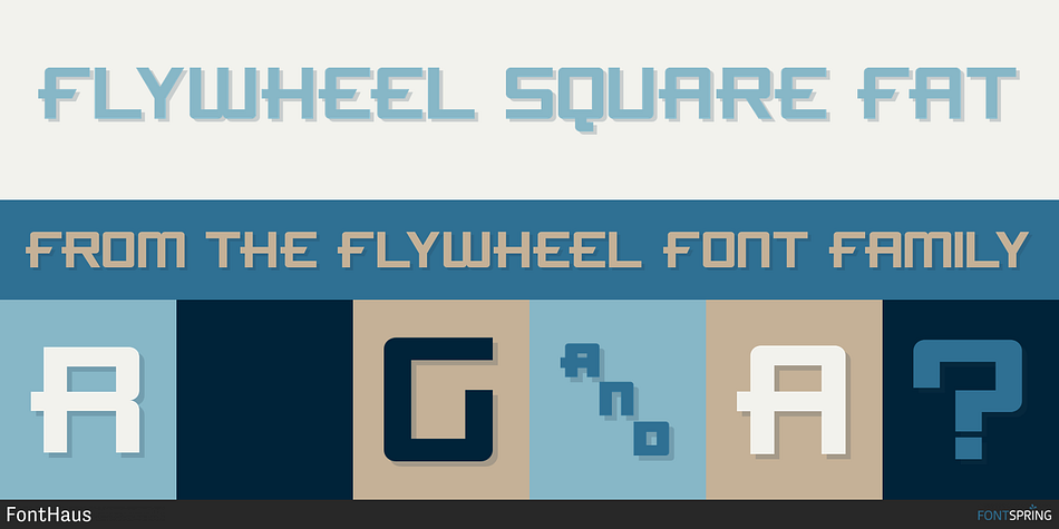 Flywheel Square Fat Font