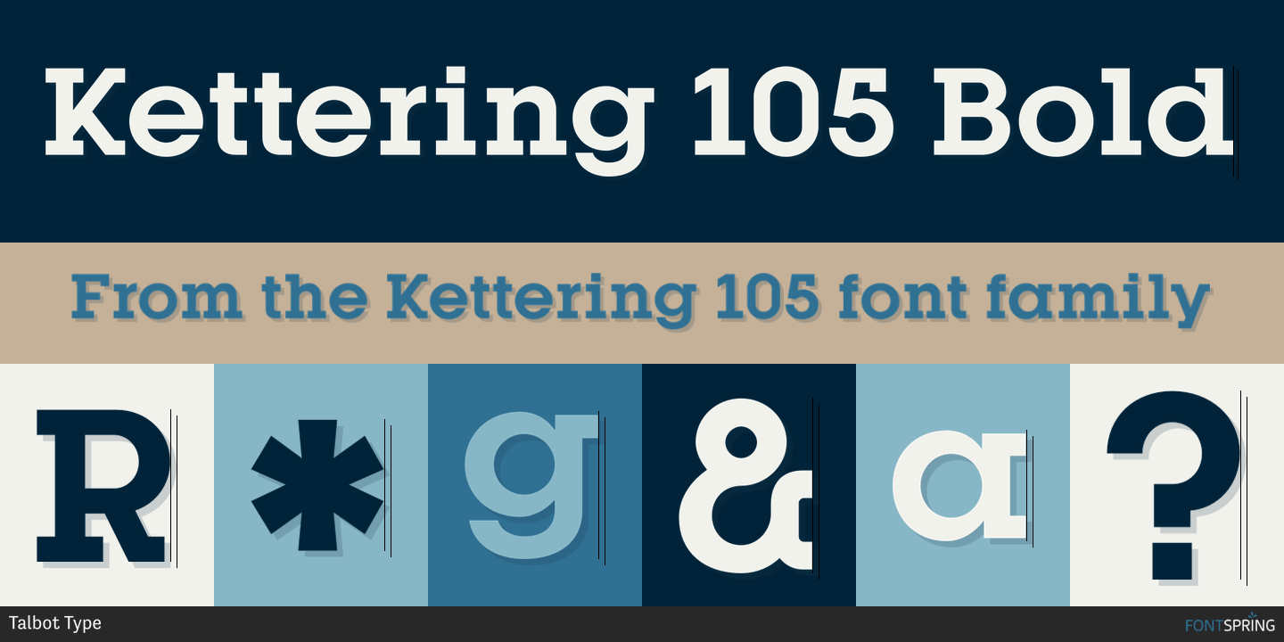 Kettering 105 Bold Font