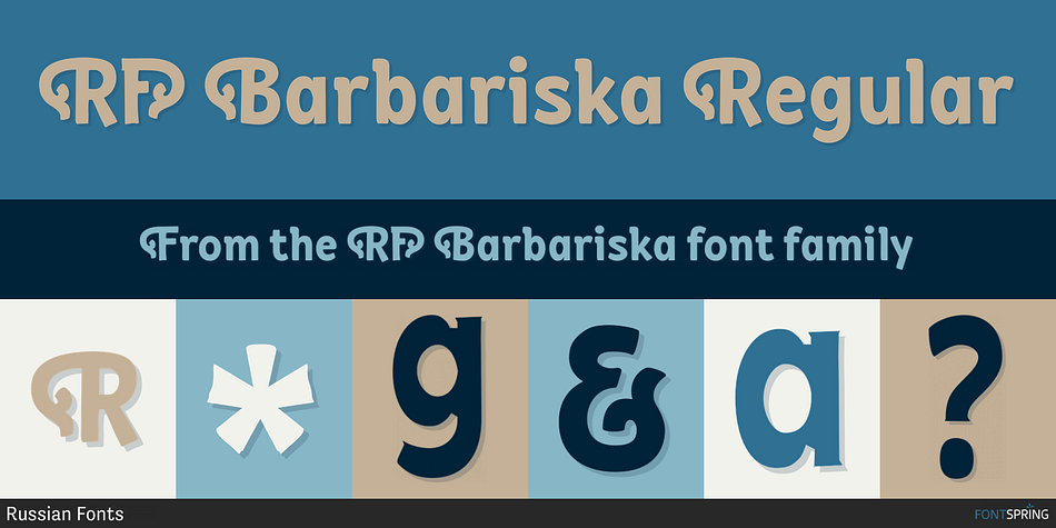 RF Barbariska Regular Font