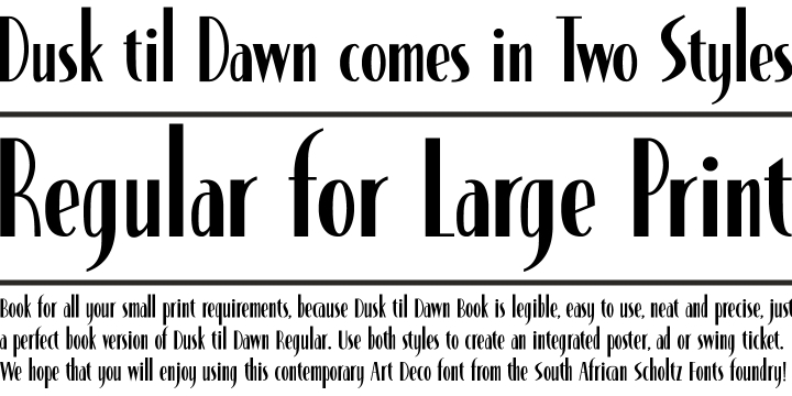 Dusk til Dawn Font