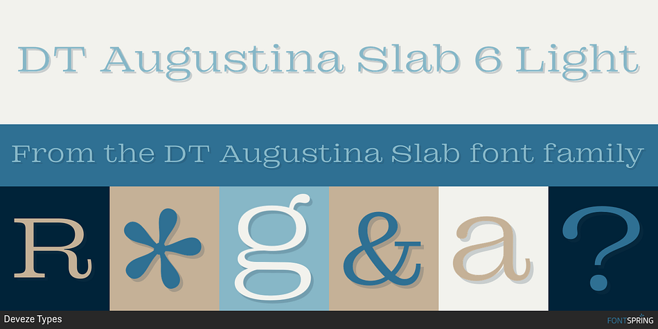 DT Augustina Slab 6 Light Font