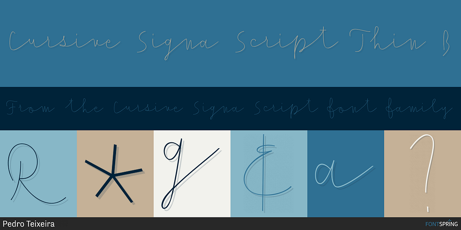 Cursive Signa Script Thin B Font