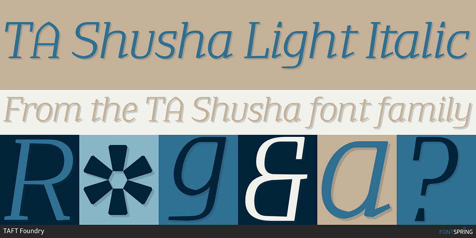 TA Shusha Light Italic Font