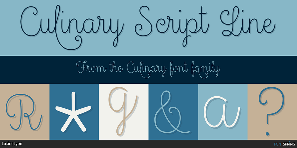 Culinary Script Collection by Latinotype - Fontspring