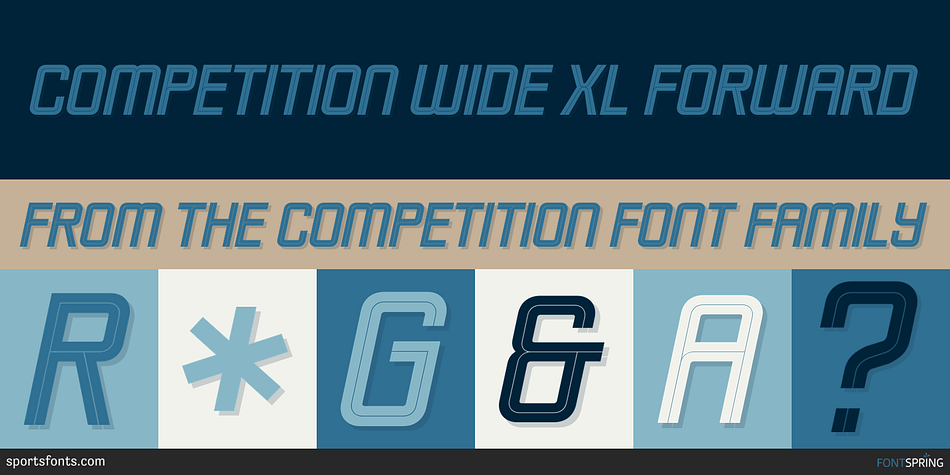 Competition Wide XL Forward Font