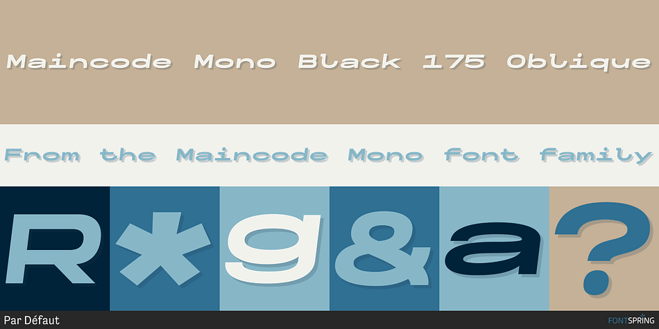 Maincode Mono Black 175 Oblique Font