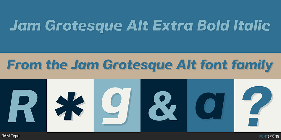 Jam Grotesque Alt Extra Bold Italic Font