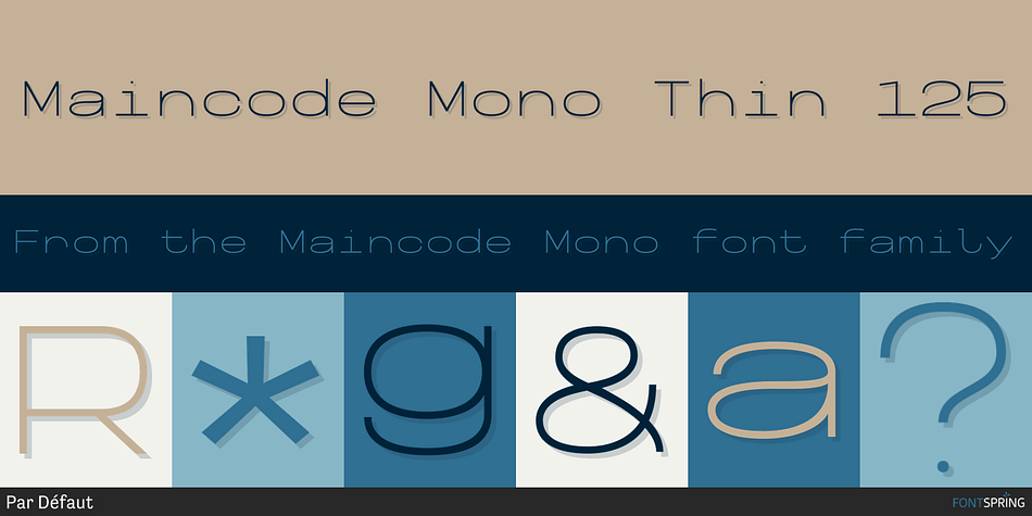Maincode Mono Thin 125 Font