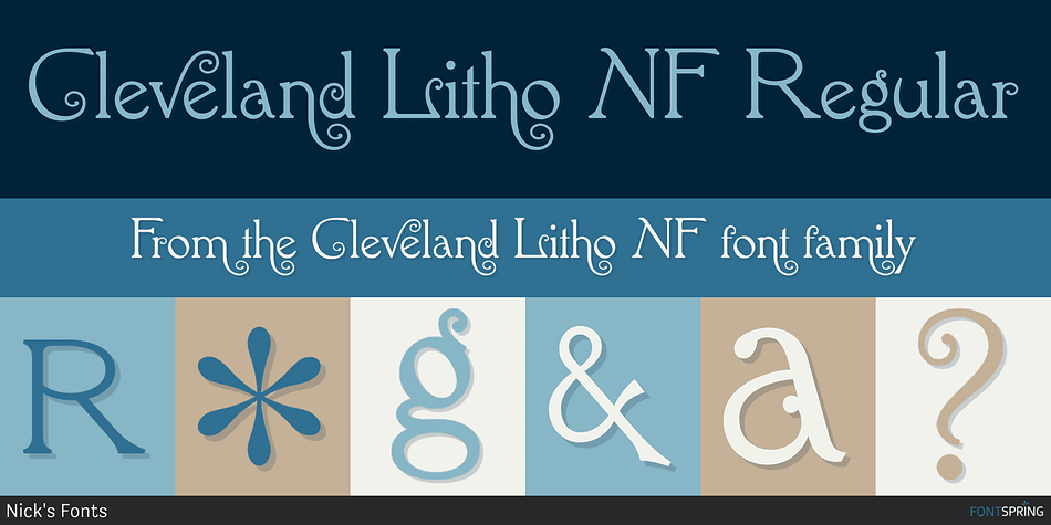 Cleveland Litho NF Font | Fontspring