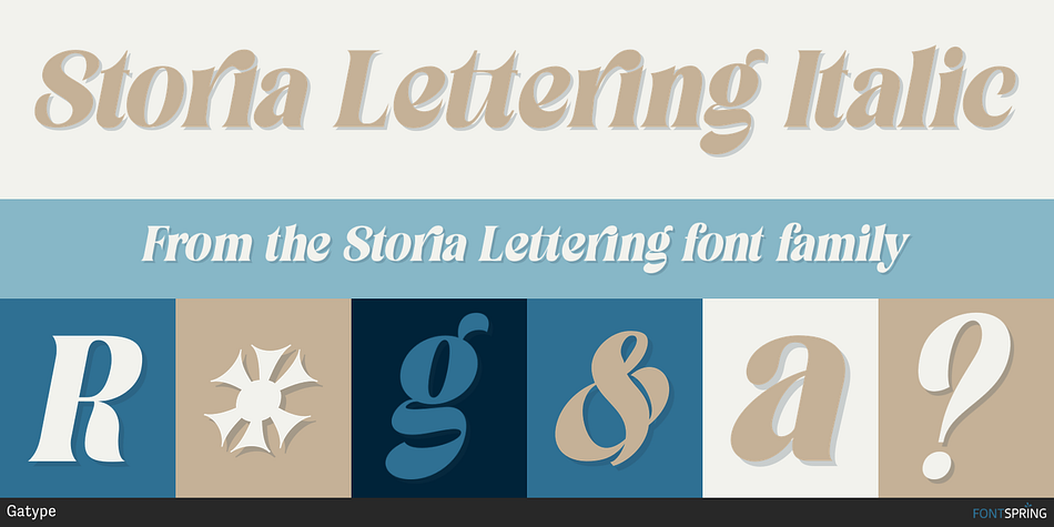 Storia Lettering Italic Font