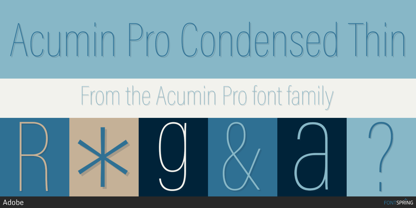 Acumin Pro Condensed Font