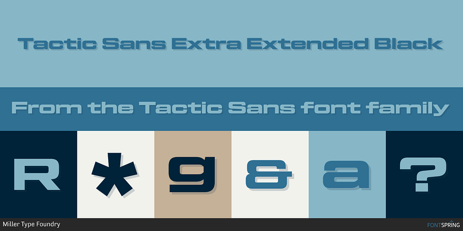 Tactic Sans Extra Extended Width Font | Fontspring