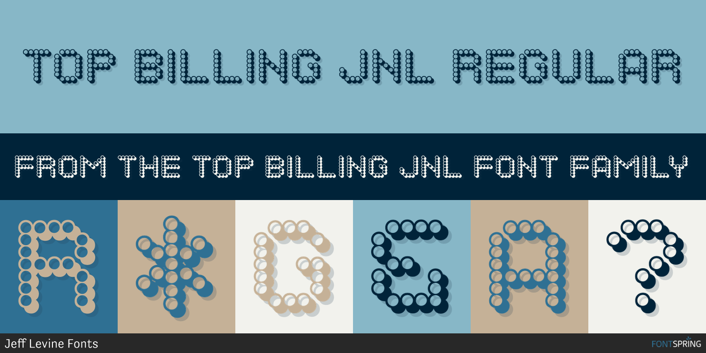 Top Billing JNL Font