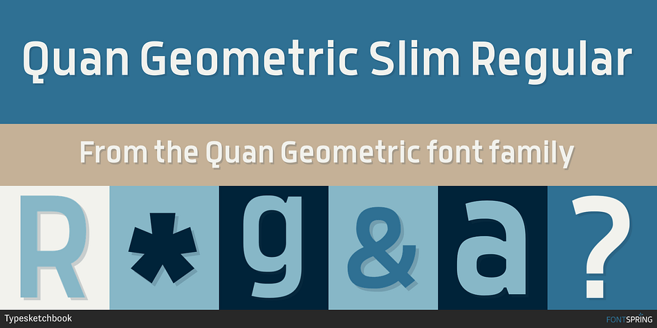 Quan Geometric Slim Regular Font